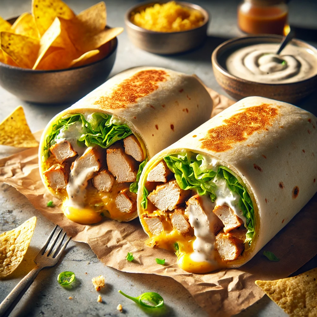 Chipotle Ranch Grilled Chicken Burrito - fuegorecipes.com